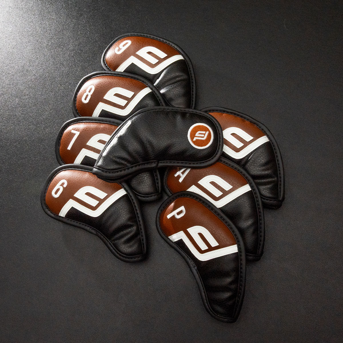 Future Force Iron, Wedges Head Cover (5-S) Brown & Black - 8 pieces